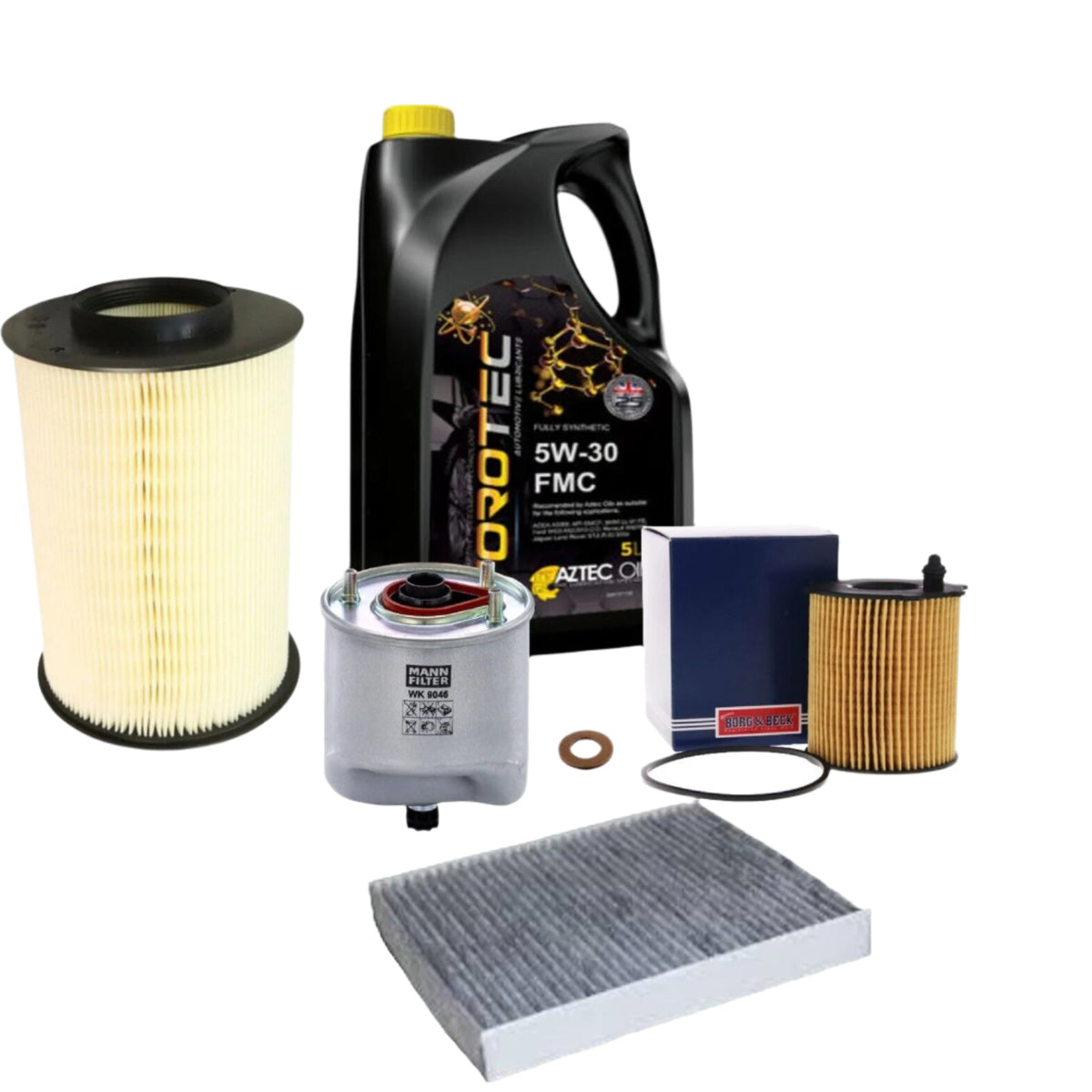 Ford Focus Mk3 1.6 TDCi Service Kit Oil Air Cabin Diesel Filter & 5w30 ...