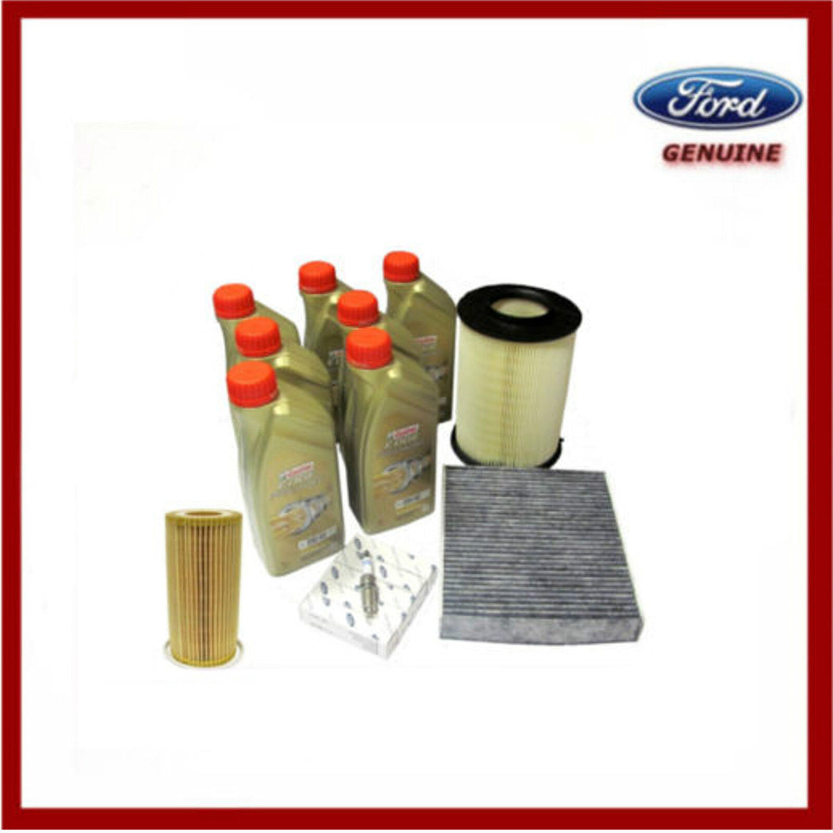 Genuine Ford Focus 2.5 RS MK2 Full Service Kit & Castrol Edge 0W40 Eng ...