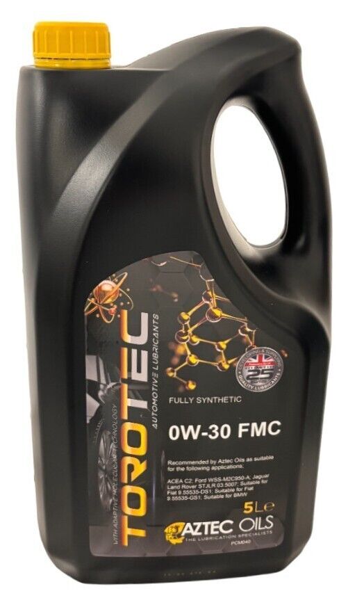Aztec Oils 0W-30 FMC Low Saps C2 Torotec Engine Oil - 5 Litres Ford WS ...