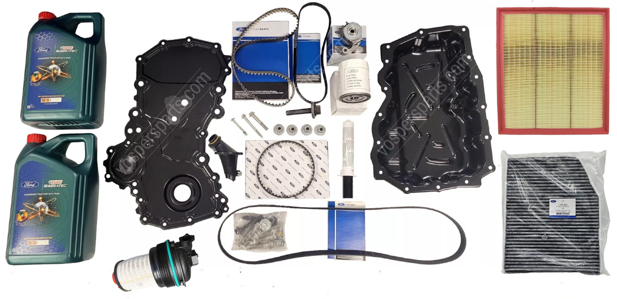Genuine Ford Transit Custom 2L FWD Full Wet Belt Kit Inc Air,Fuel,Poll ...