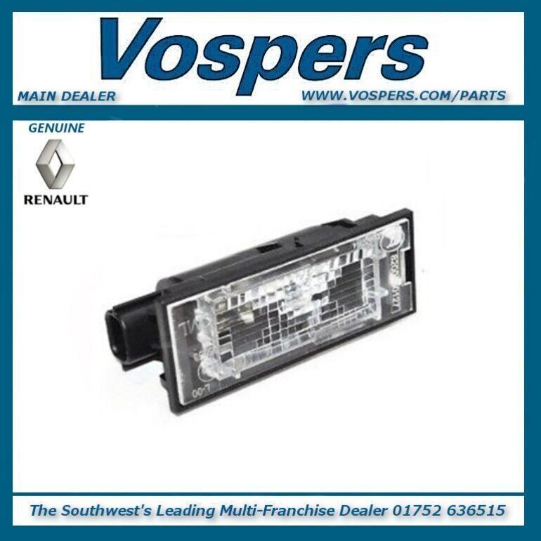 Genuine Renault Clio Laguna Megane Master Traffic Number Plate Lamp 82 ...