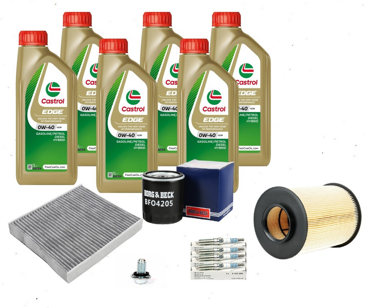 Ford Focus MK3 RS 2.3L Ecoboost Service Kit inc Genuine 0W40 Castrol E ...