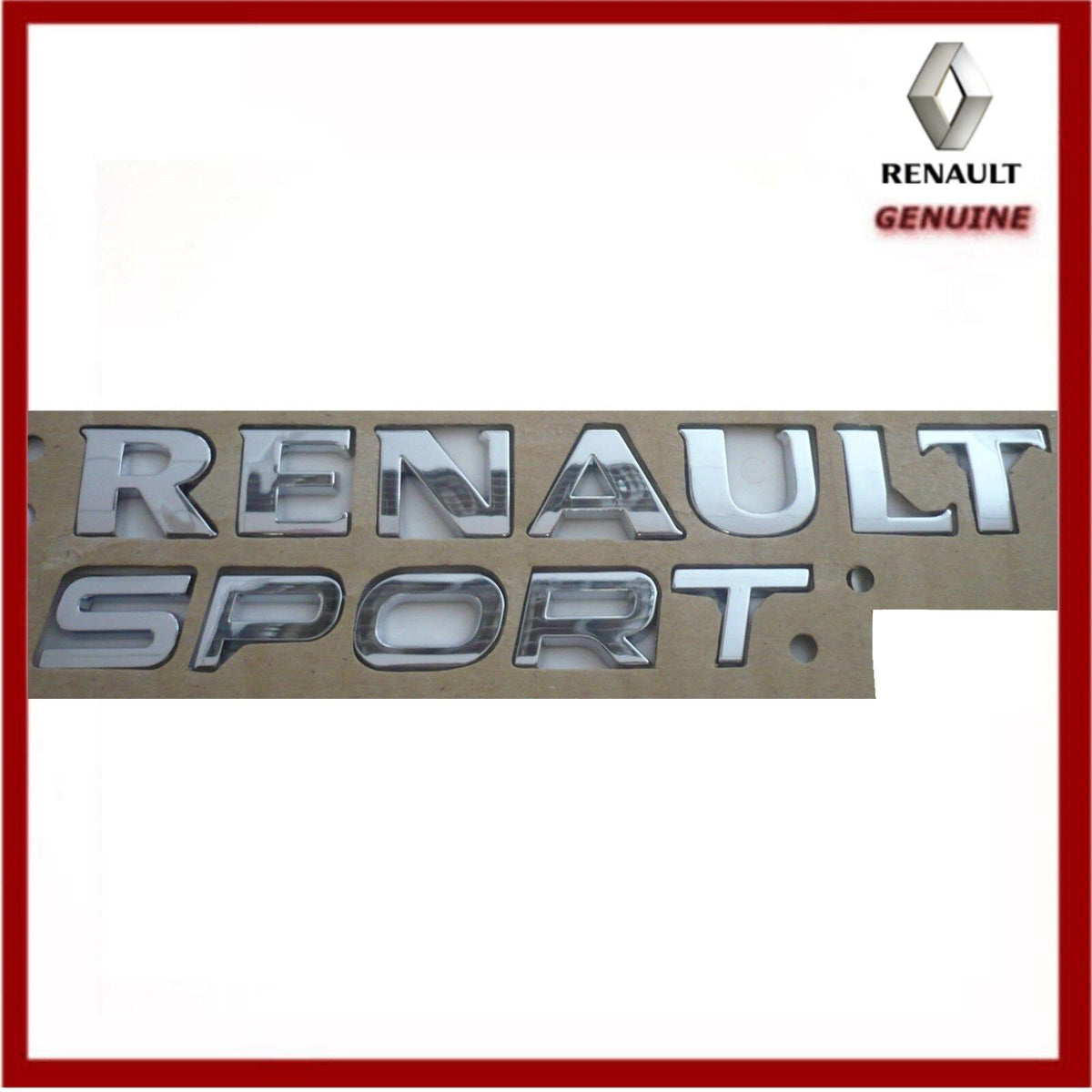 Genuine Renault Sport Rear Badge. Clio 172 182 197, Megane 225 & Twing ...