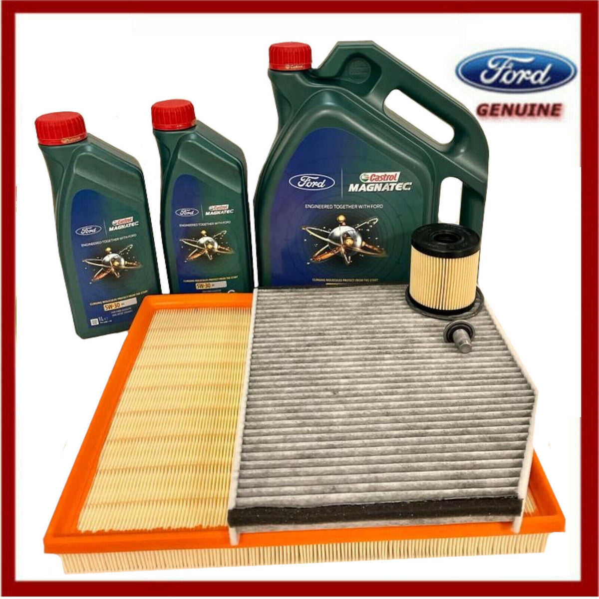 Genuine Ford Transit Custom 2.2 TDCI Service Kit Inc Castrol Engine Oi ...