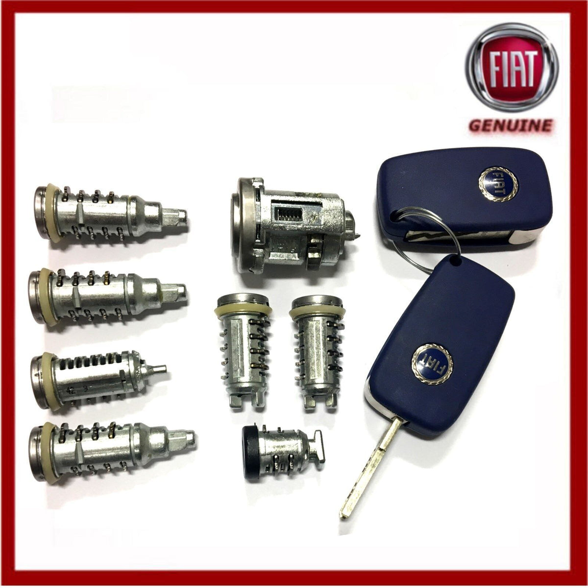 Genuine Fiat Stilo 2001–2007 Ignition Lock Cylinder with Keys Ignition ...