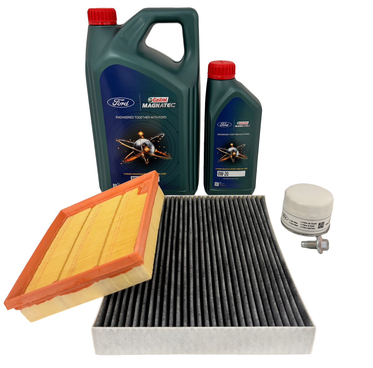 Genuine Ford Kuga 2.5L Duratec Phev 2020-2024 Serivce kit Inc Castrol ...