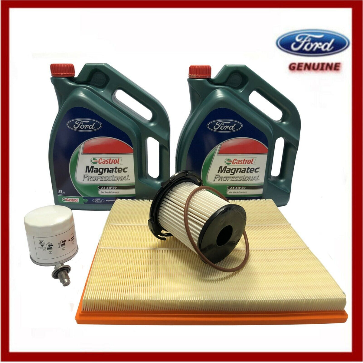 Genuine Ford Transit Custom 2012 Onwards 2.2 Service Kit Inc Oil & Fil ...